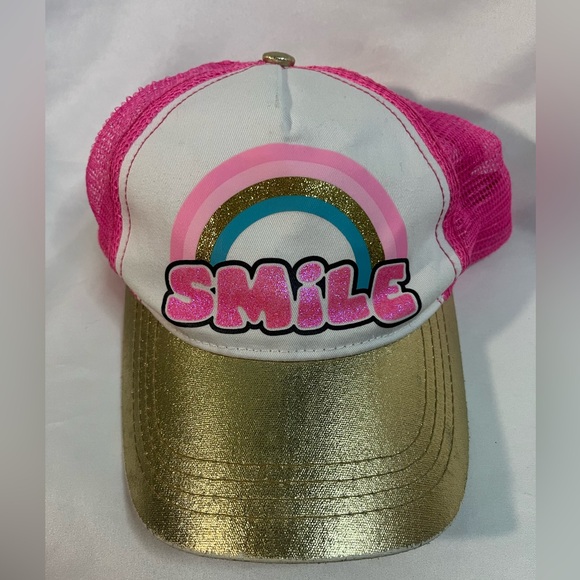 Accessories | Smile Vibrant Pink Mesh Cap | Poshmark